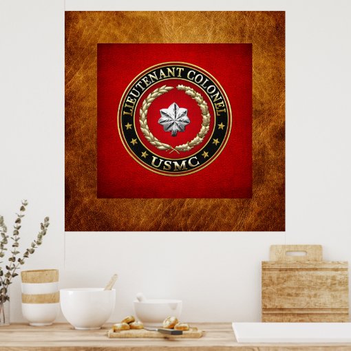 U.S. Marines: Lieutenant Colonel (USMC LtCol) [3D] Poster | Zazzle