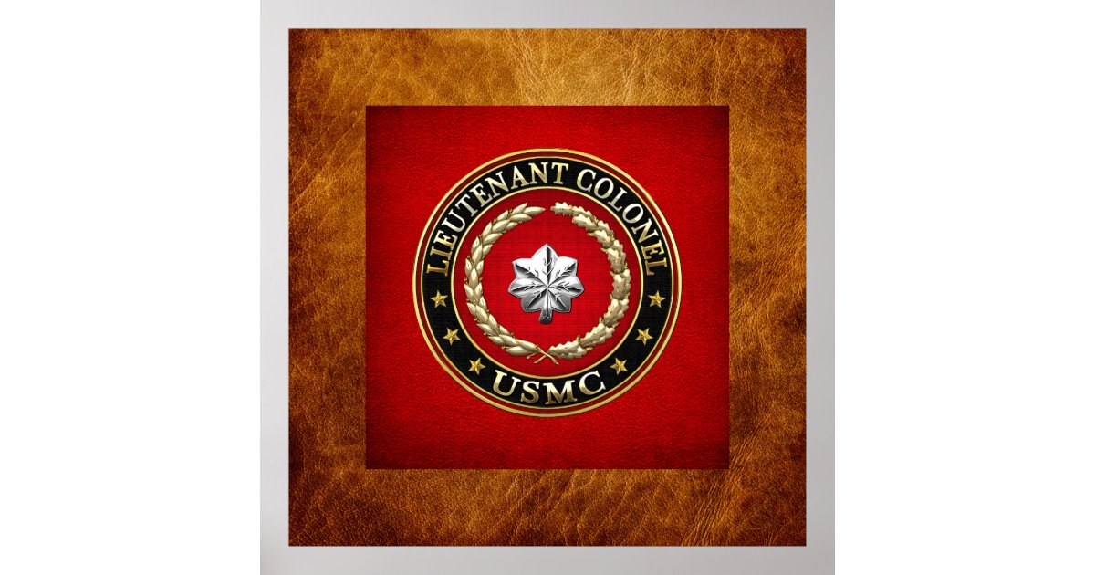 U.S. Marines: Lieutenant Colonel (USMC LtCol) [3D] Poster | Zazzle
