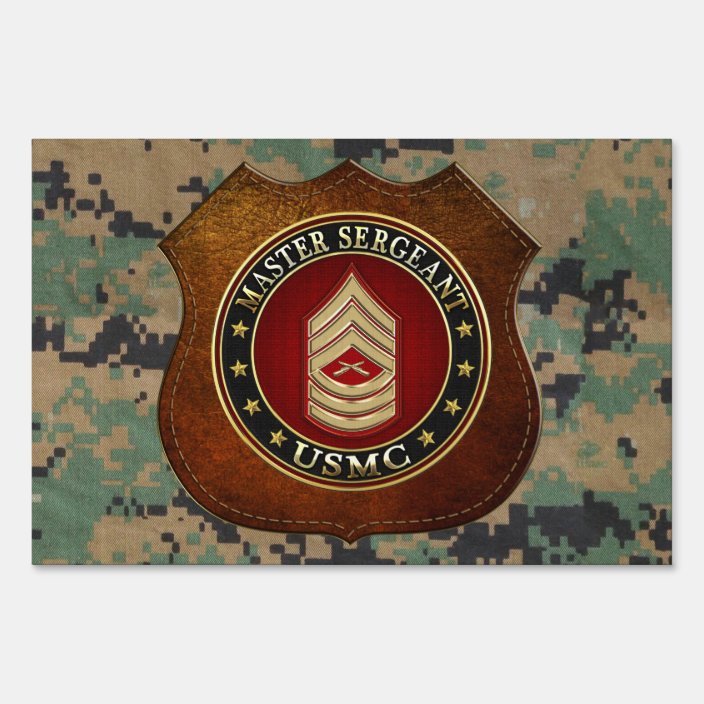 U.S. Marines: Master Sergeant (USMC MSgt) [3D] Sign | Zazzle.com