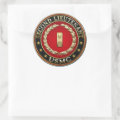 U.S. Marines: Second Lieutenant (USMC 2ndLt) [3D] Classic Round Sticker ...
