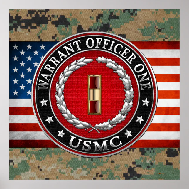 U.S. Marines: Warrant Officer One (USMC WO-1) [3D] Poster | Zazzle