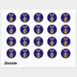 U.S. Military Purple Heart Medal Sticker | Zazzle