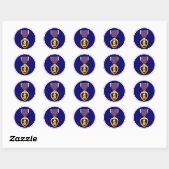 U.S. Military Purple Heart Medal Sticker | Zazzle