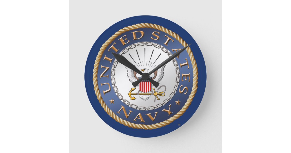 U.S. Navy Acrylic Wall Clock | Zazzle
