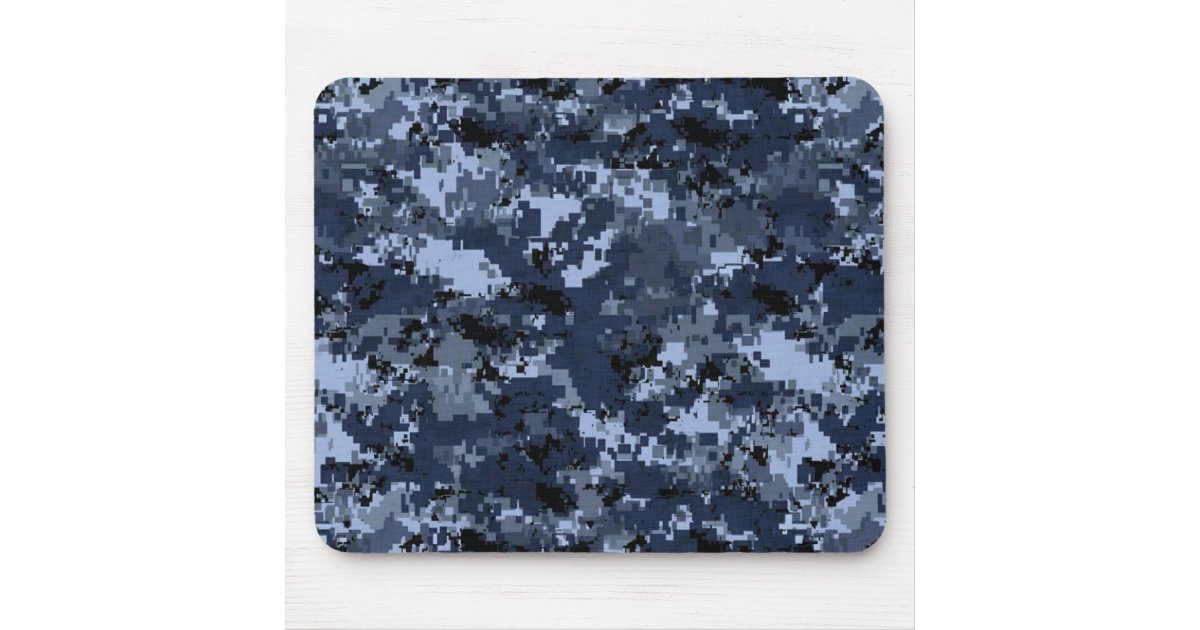 U.S.Navy Blue Camouflage Mousepad | Zazzle