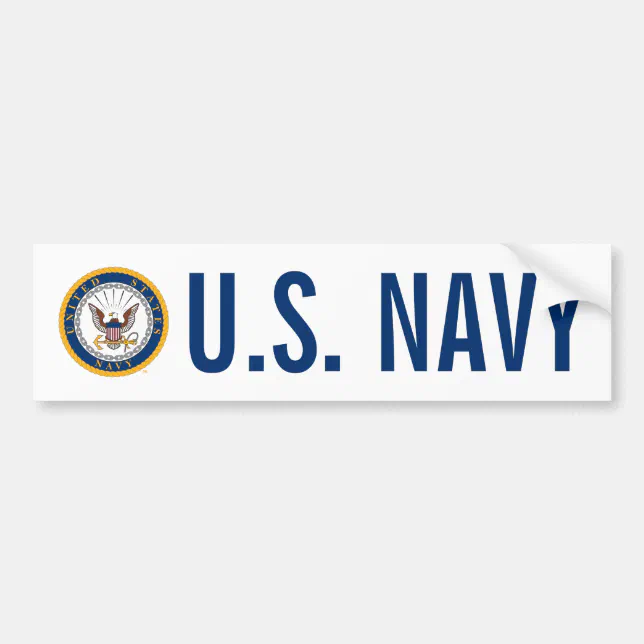 U.S. Navy | Navy Emblem Bumper Sticker | Zazzle