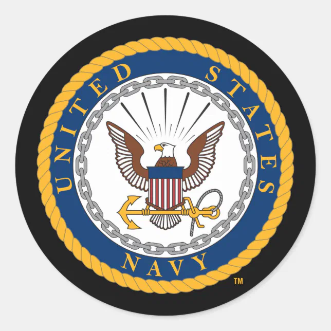 U.S. Navy | Navy Emblem Classic Round Sticker | Zazzle
