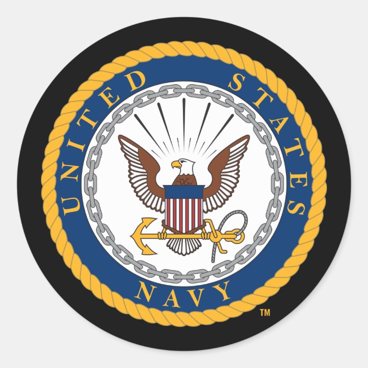 U.S. Navy | Navy Emblem Classic Round Sticker | Zazzle