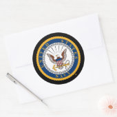U.S. Navy | Navy Emblem Classic Round Sticker | Zazzle
