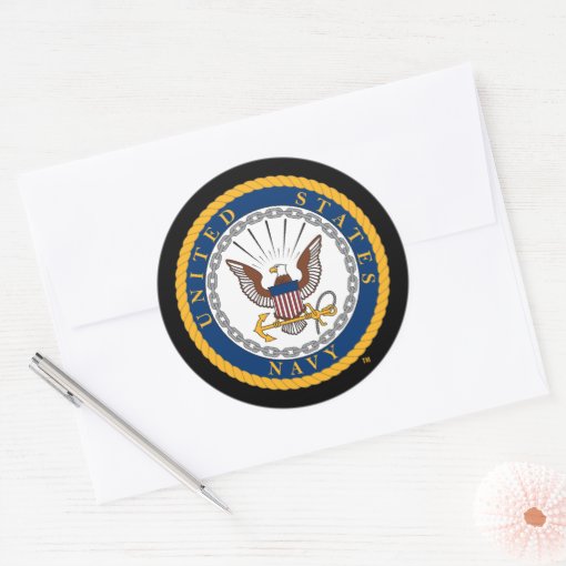 U.S. Navy | Navy Emblem Classic Round Sticker | Zazzle