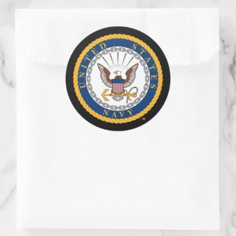 U.S. Navy | Navy Emblem Classic Round Sticker | Zazzle