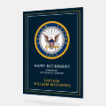U.S. Navy | Navy Emblem | Happy Retirement Acrylic Sign | Zazzle