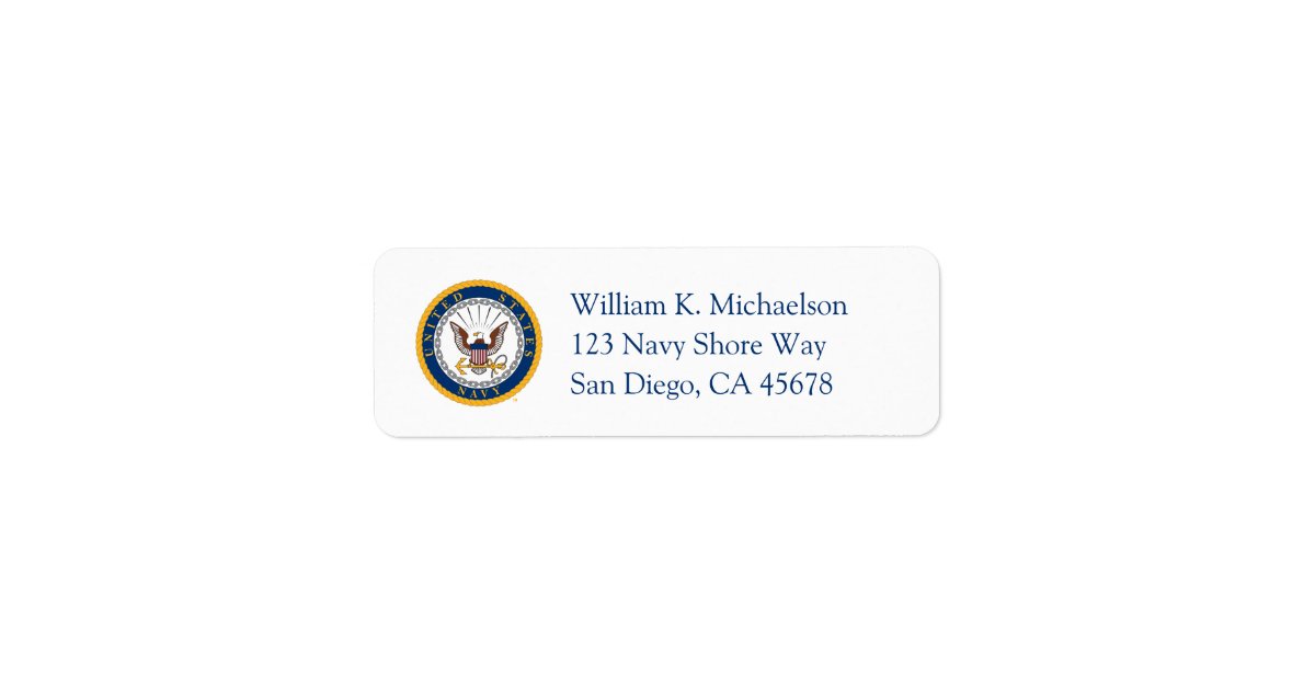 U.S. Navy | Navy Emblem Label | Zazzle