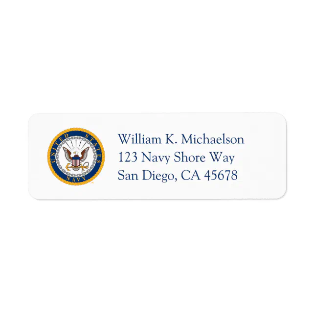 U.S. Navy | Navy Emblem Label | Zazzle