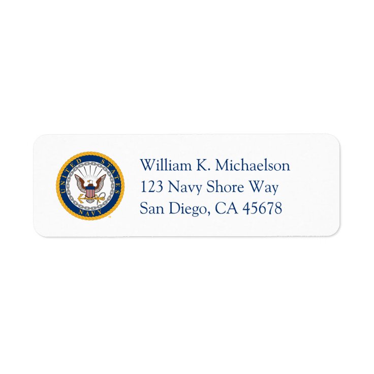 U.S. Navy | Navy Emblem Label | Zazzle