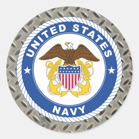 U.S. Navy | Officer Crest Classic Round Sticker | Zazzle.com
