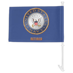 U.S. Navy Retired Car Flag | Zazzle