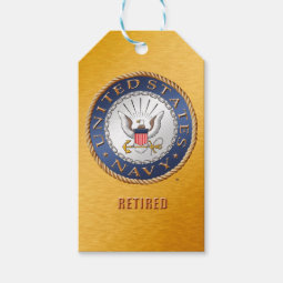 U.S. Navy Retired Gift Tag | Zazzle