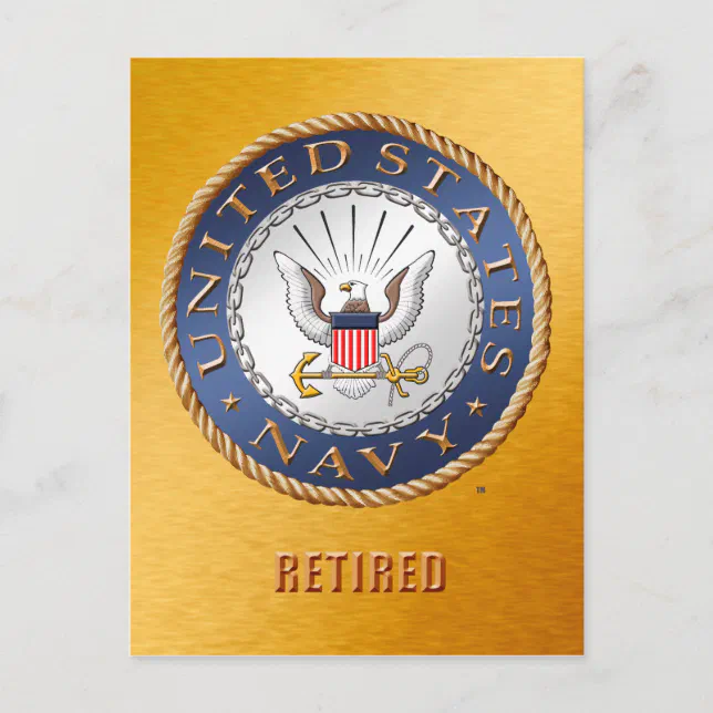 U.S. Navy Retired Postcard | Zazzle