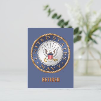 U.S. Navy Retired Postcard | Zazzle