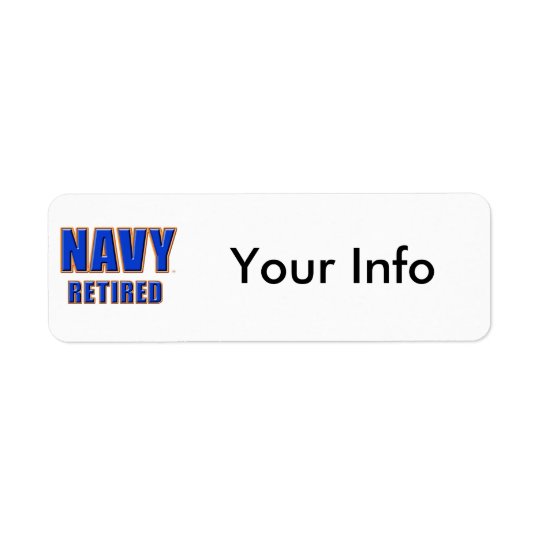 U.S. Navy Retired Return Address Labels | Zazzle.com
