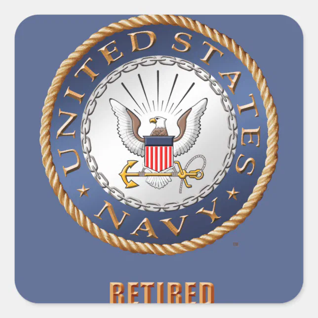 U.S. Navy Retired Sticker | Zazzle