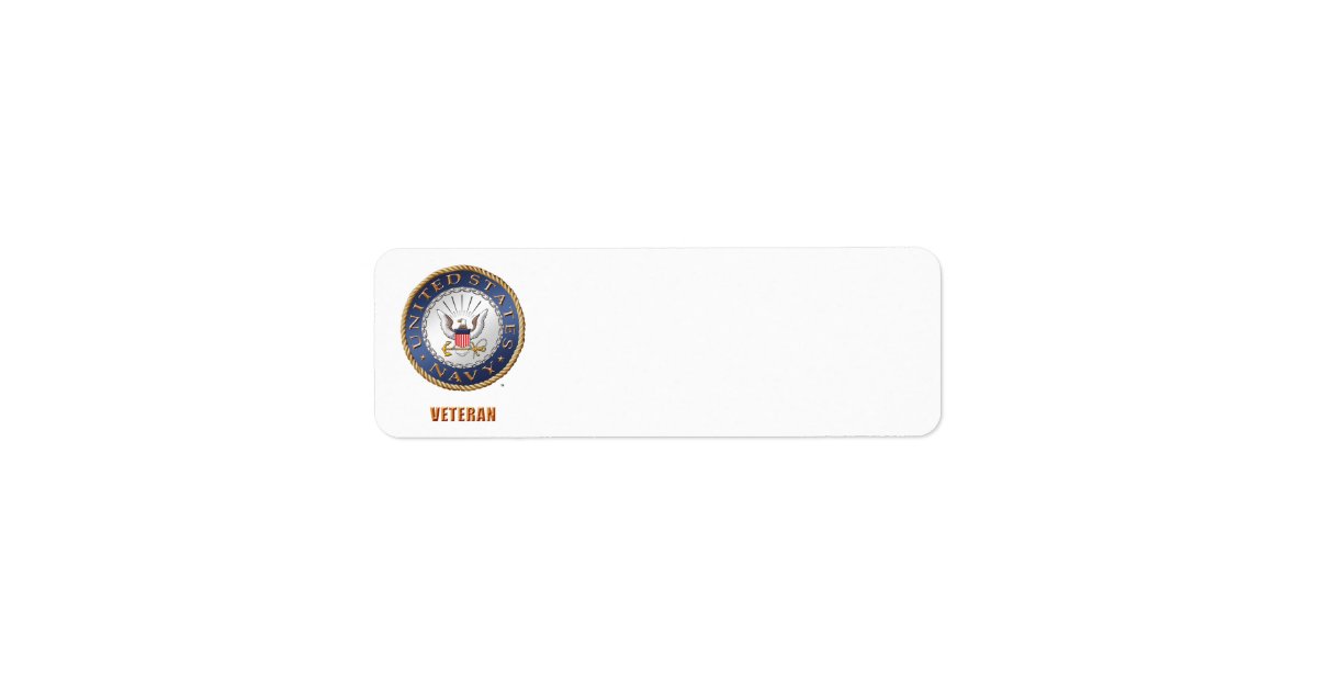 U.S. Navy Veteran Address Label | Zazzle