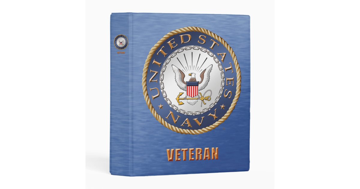 U.S. Navy Veteran Avery Mini Binder | Zazzle