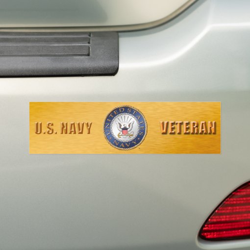 U.S. Navy Veteran Bumper Sticker | Zazzle