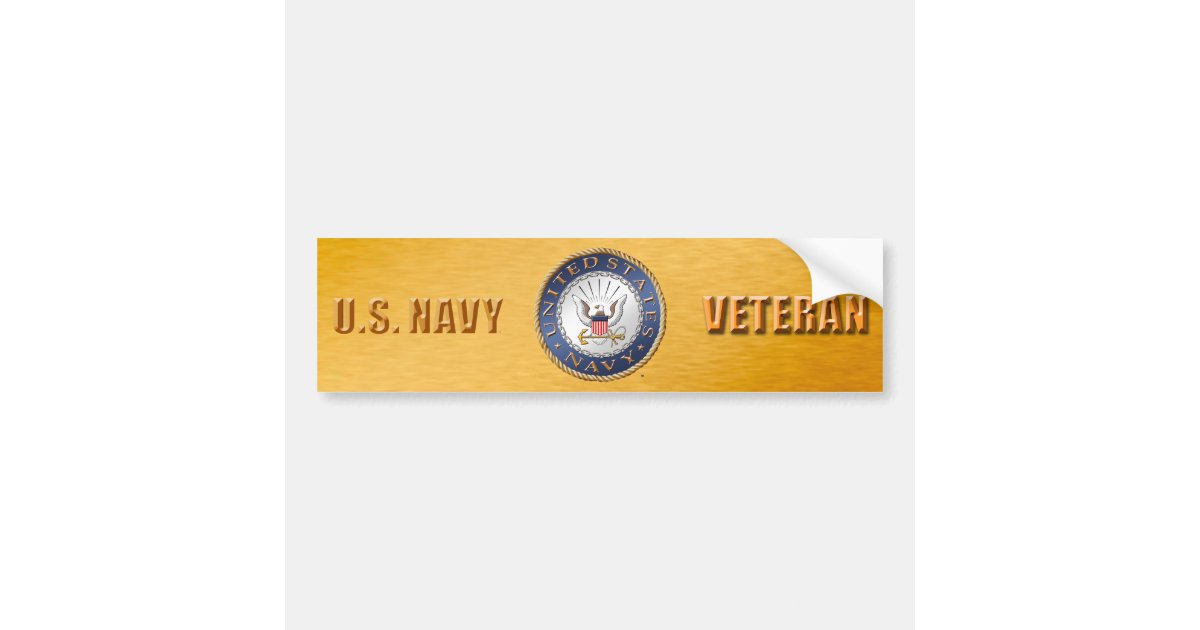 U.S. Navy Veteran Bumper Sticker | Zazzle