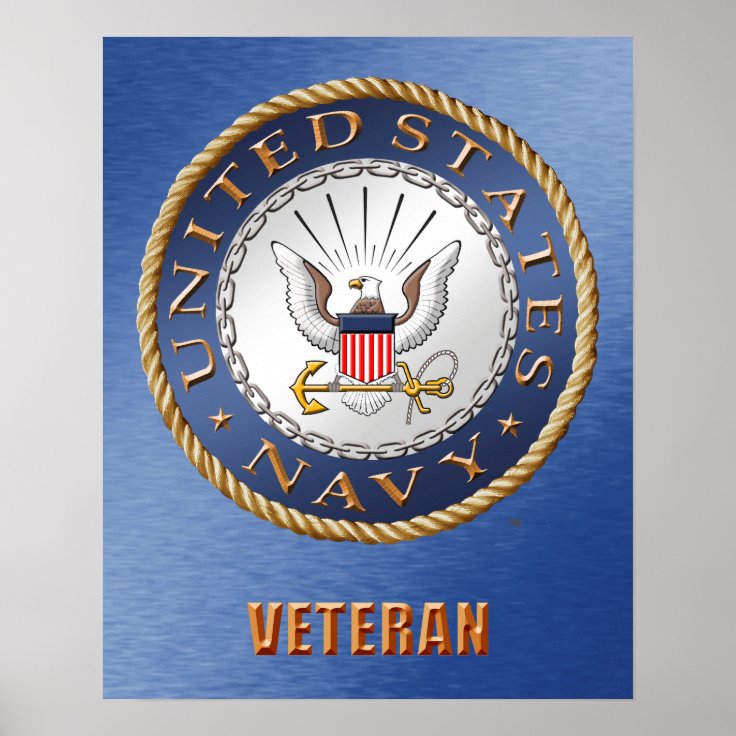 U.S. Navy Veteran Poster | Zazzle