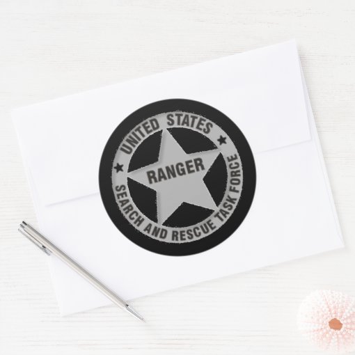 U.S. Ranger Search and Rescue Task Force Classic Round Sticker | Zazzle