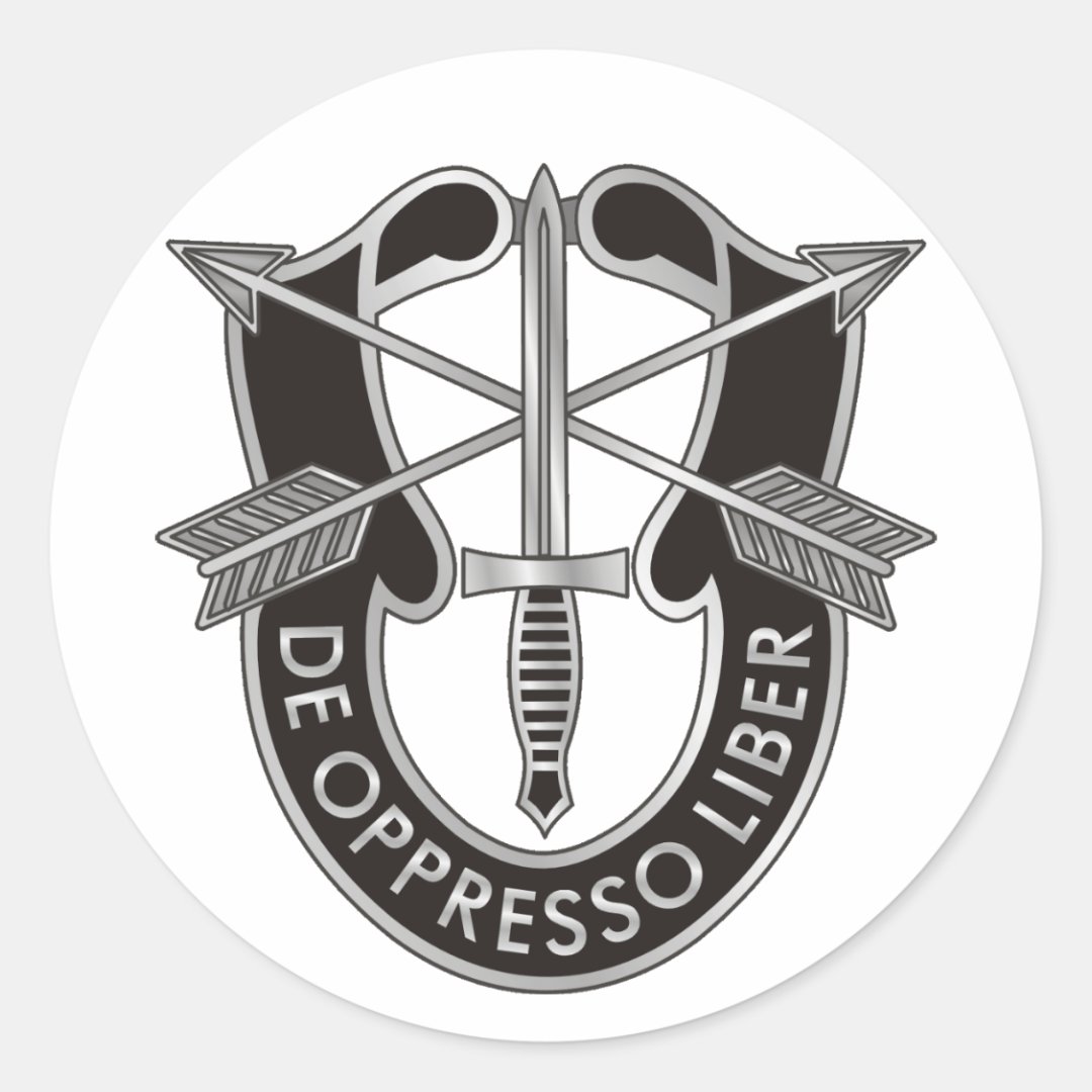 U.S. Special Forces Crest Classic Round Sticker | Zazzle