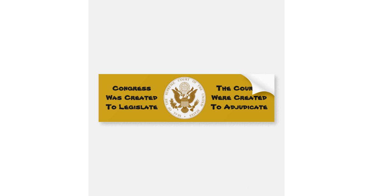 U.S. Supreme Court Seal Bumper Sticker | Zazzle