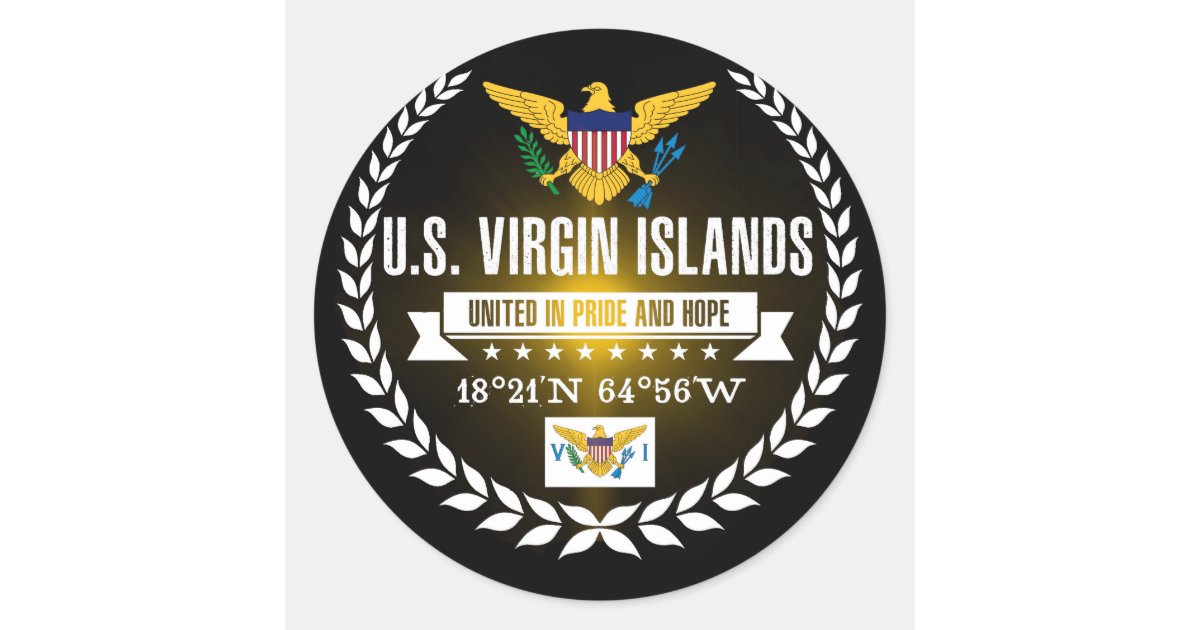 U.S. Virgin Islands Classic Round Sticker | Zazzle