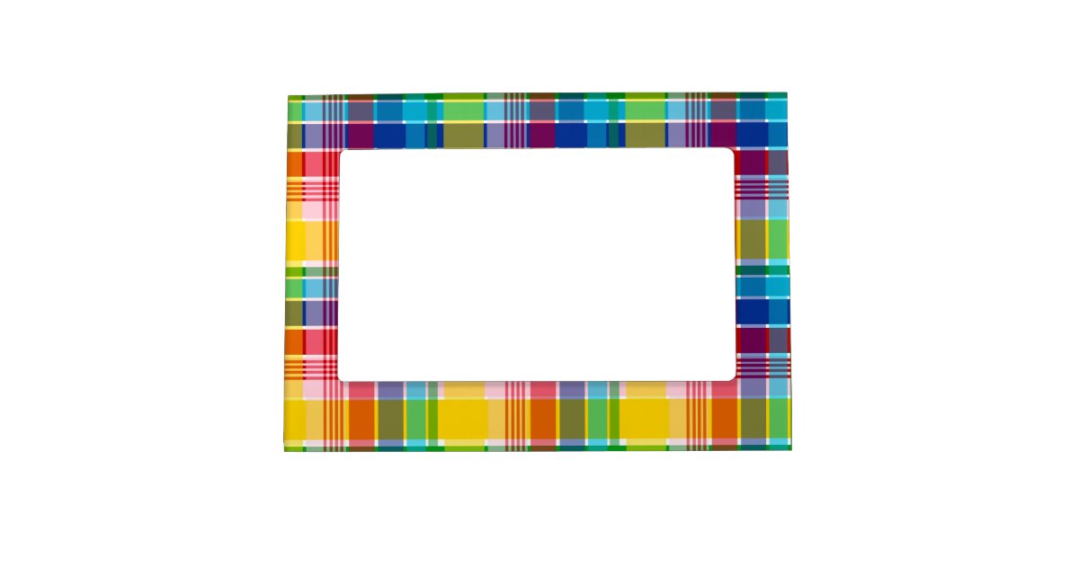 U.S. Virgin Islands Madras Pattern Magnetic Frame | Zazzle