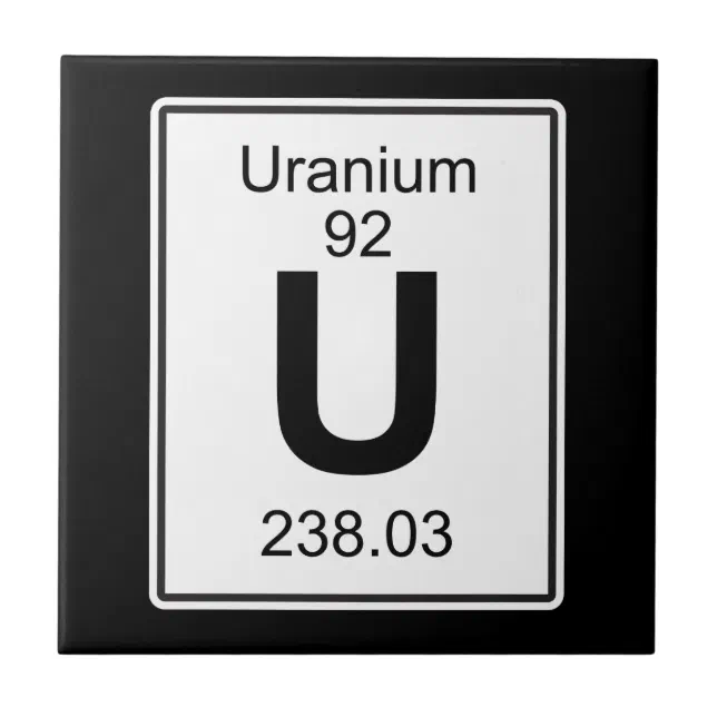 U - Uranium Tile | Zazzle