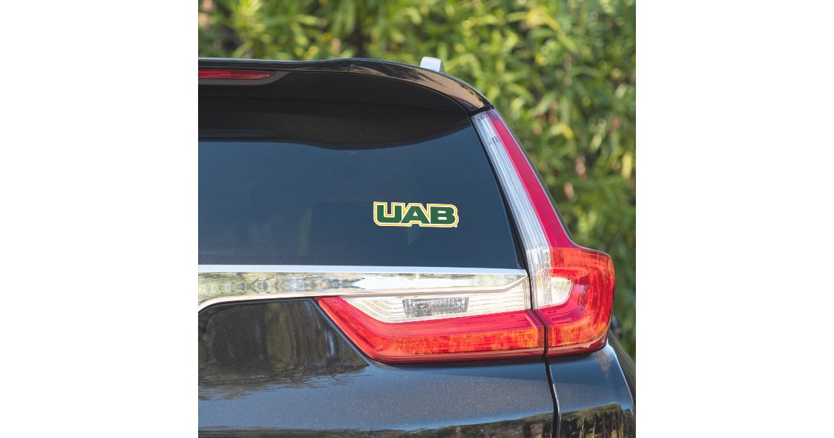 UAB Bold Block Letter Logo Sticker | Zazzle