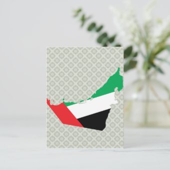 Uae Flag Map full size Postcard | Zazzle