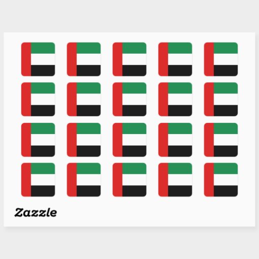 UAE Flag Sticker | Zazzle
