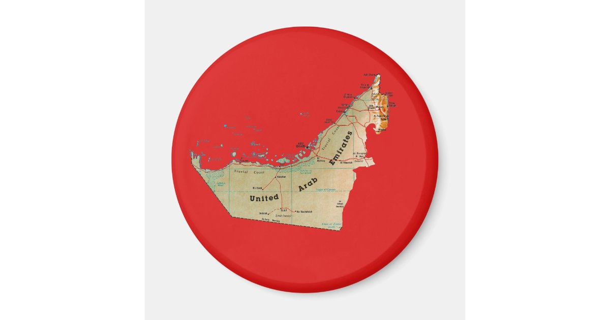 UAE Map Magnet | Zazzle