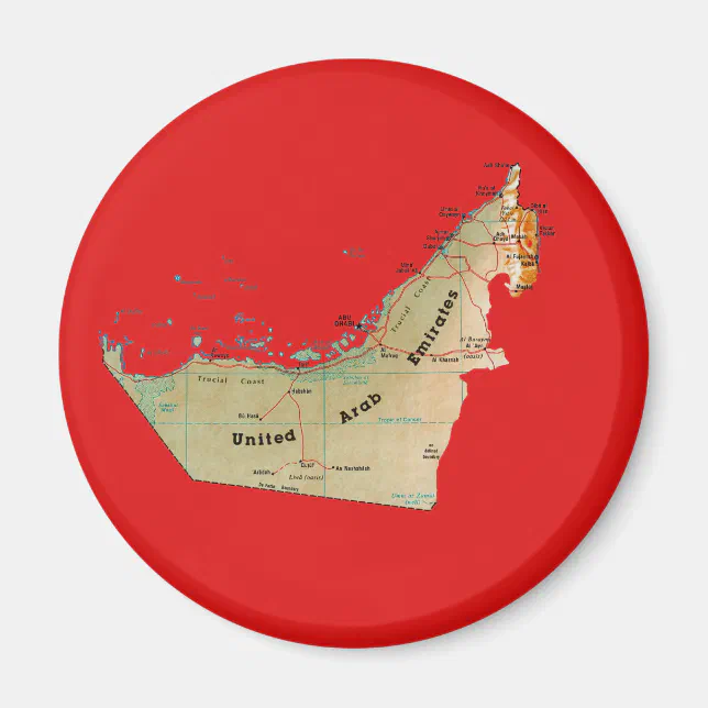 UAE Map Magnet | Zazzle