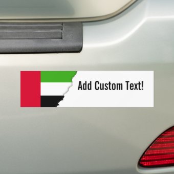 UAE United Arab Emirates Flag Bumper Sticker | Zazzle