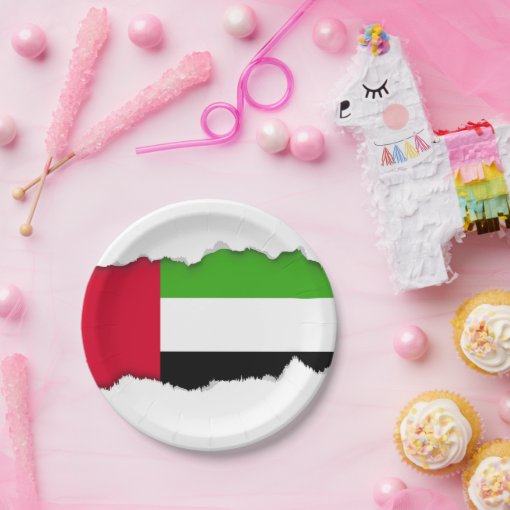 UAE United Arab Emirates Flag Paper Plates | Zazzle