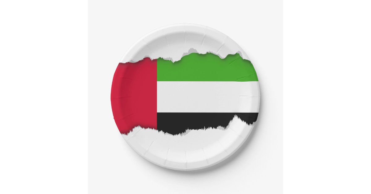 UAE United Arab Emirates Flag Paper Plates | Zazzle