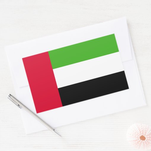 UAE United Arab Emirates Flag Rectangular Sticker | Zazzle