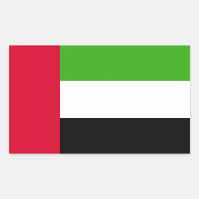 UAE United Arab Emirates Flag Rectangular Sticker | Zazzle