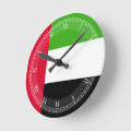 UAE United Arab Emirates Flag Round Clock | Zazzle