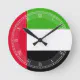 UAE United Arab Emirates Flag Round Clock | Zazzle
