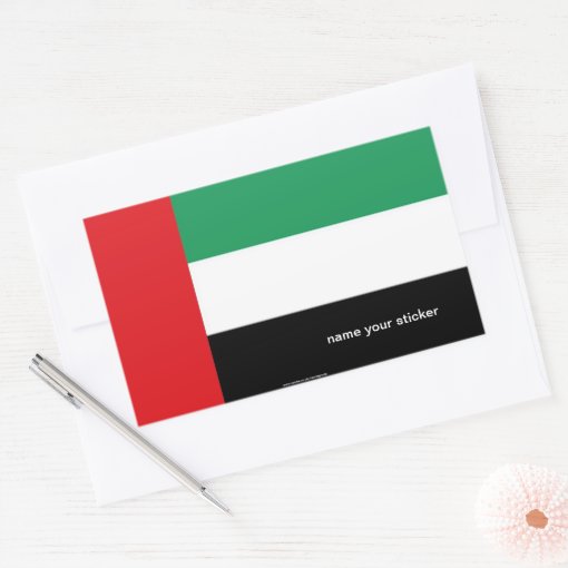 UAE United Arab Emirates flag sticker | Zazzle